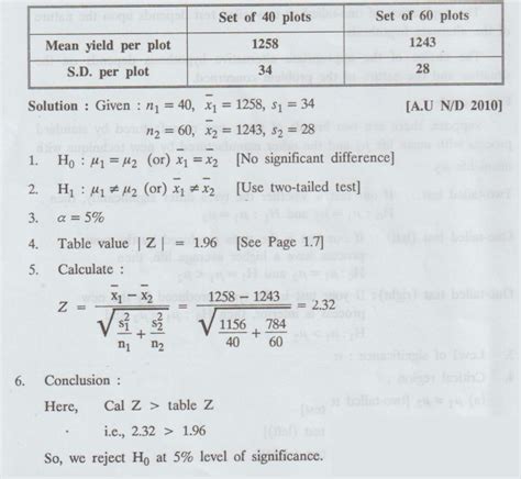 Large Sample Test Normal Distribution For Difference Of Means