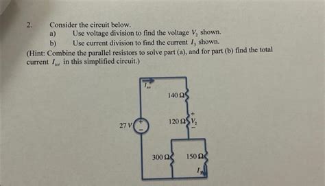 solved 2 consider the circuit below a use voltage