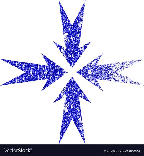 Compression Arrows Grunge Textured Icon Royalty Free Vector