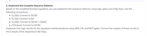 Implement The Complete Sequence Detectorbased On The
