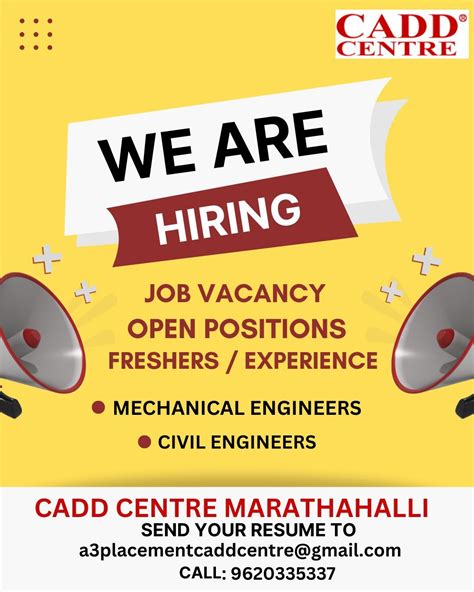 cadd centre marathahalli on linkedin we are hiring freshers and