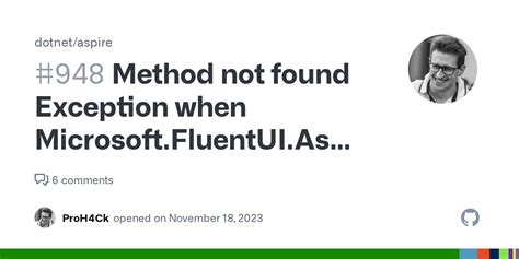 Method Not Found Exception When Microsoftfluentuiaspnetcore