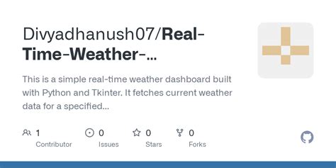 GitHub Divyadhanush Real Time Weather Dashboard This Is A Simple Real Time Weather