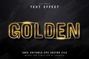 Gold Light Text Effect Graphic by aglonemadesign · Creative Fabrica