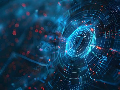 cybersecurity beacon futuristic abstract background technology