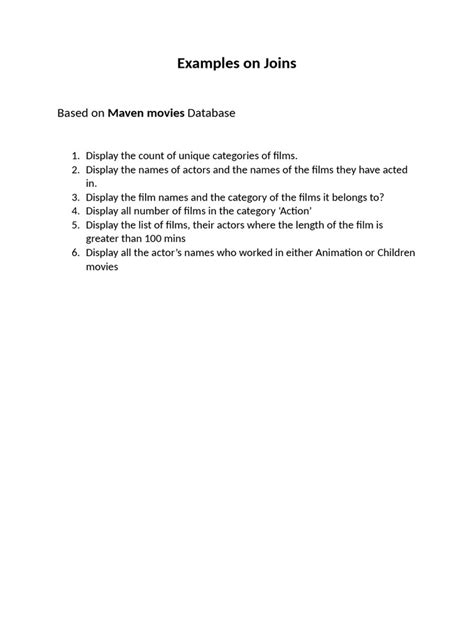 12 assignment practice questions on joins pdf