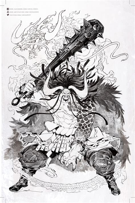 Kaidou One Piece Drawn By Loiza Danbooru