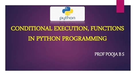 Python Conditionals And Functions Pptx Programming Languages Computing