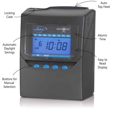 Lathem 7500e Calculating Atomic Time Clock 1 800 Timeclocks
