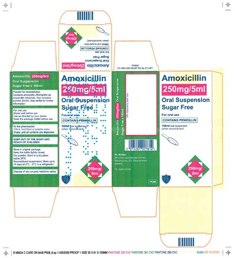 Approval Lapsed Amoxicillin 250mg5ml Oral Suspension Sugar Free Bp