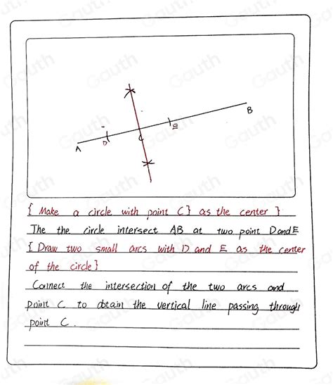 solved use ruler and compasses to draw a line which is perpendicular