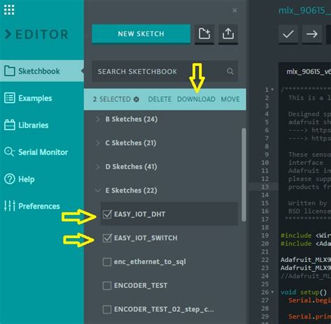 Exporting Sketches From Web Editor To Local Machine Cloud Editor