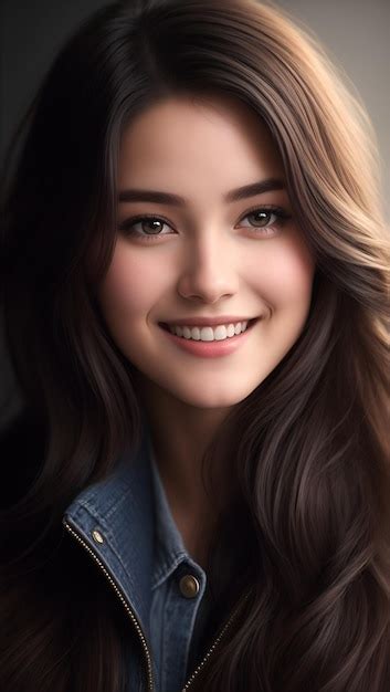 Premium Ai Image Portrait Of The Pretty Girl Ai Generative