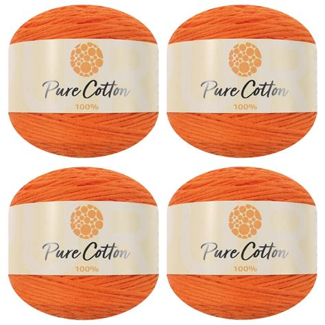 4pk Premium 100 Pure Cotton Yarn 400 Grams Soft Breathable And