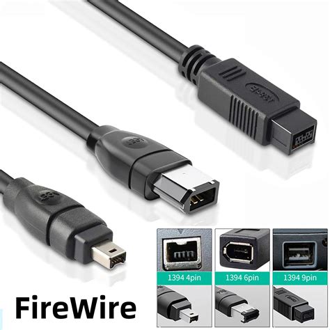 Ieee 1394 4 Pin 6 Pin 9 Pin Firewire Cable Firewire 400 800 Ilink Dv