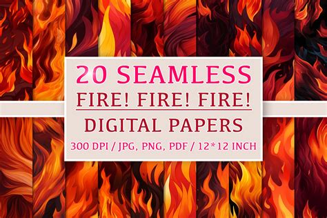 20 Seamless Fire Fire Fire Patterns Graphic By Nordicdesign · Creative Fabrica 20 Seamless Fire Fire Fire Patterns Graphic By Nordicdesign · Creative Fabrica