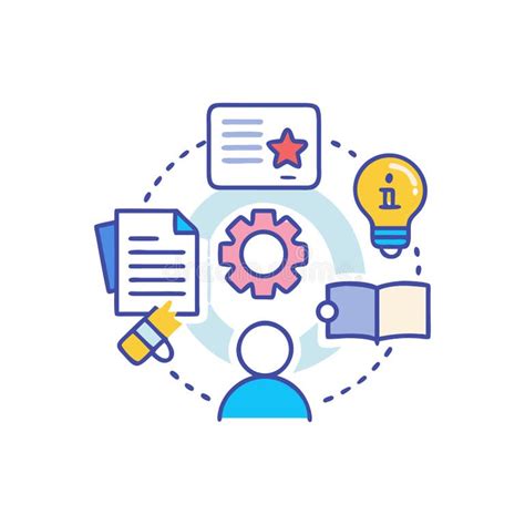 Creative Business Process Workflow In A Circle Diagram Concept Stock