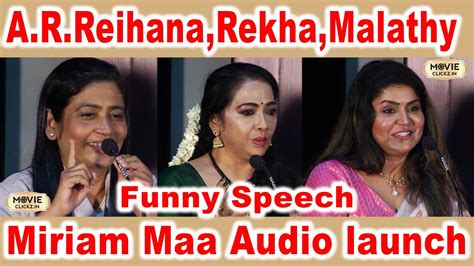 Rekhaarreihanamalathy Narayan Miriam Maa Audio Launch Vj Ashiq