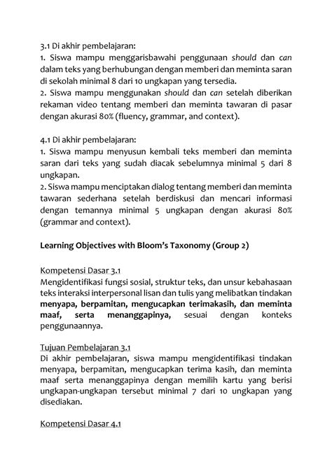 Practical Learning Objectives 22a 3 Di Akhir Pembelajaran Siswa