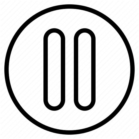 Pause Button Stop Music Player Icon Download On Iconfinder