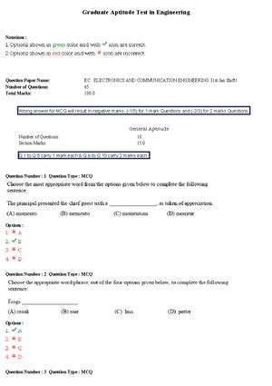 GATE ECE GATE ECE GATE Studocu