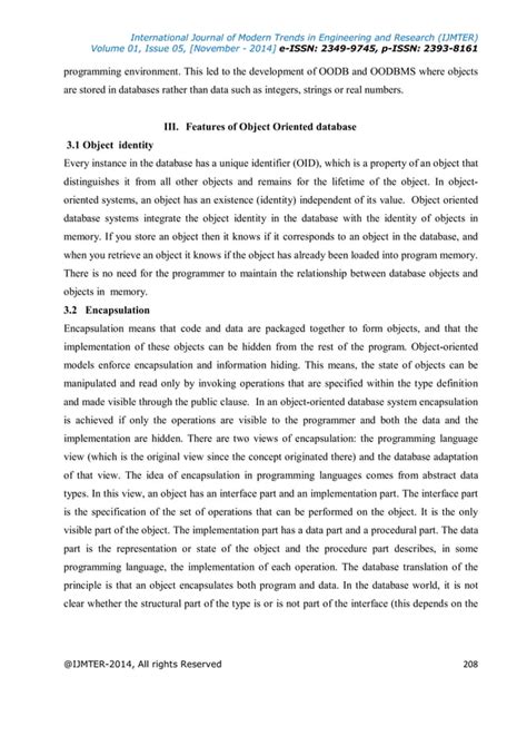 Survey Of Object Oriented Database Pdf