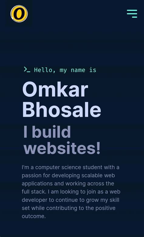 Omkar Bhosale On Linkedin Nextjs Reactjs Portfolio Webdevelopment