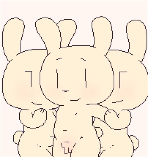 Rule 34 Animated Black Nose Blush Chubby Group Lagomorph Male Mammal Navel Open Mouth Penis