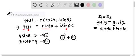 solved 4 3i write each complex number in polar form