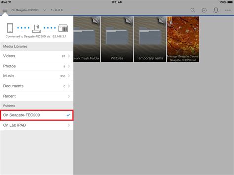 Seagate Central How To Access Files Through The Seagate Media App Seagate Support US