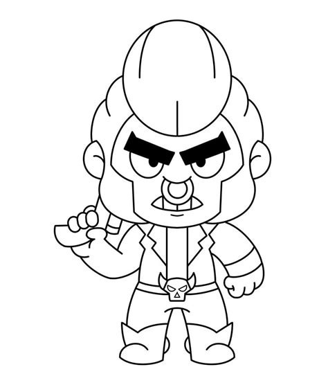 Tô Màu Bull Trong Brawl Stars Tranh Tô Màu Cho Bé Website Tô Màu