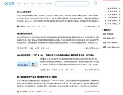 国电南瑞瑞淘社区平台系统开发 程序员客栈