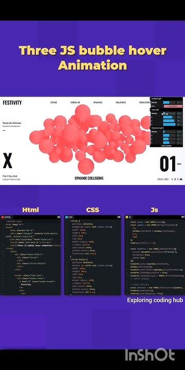 three js bubble hover animation coding learnhtml5andcss3 python softwaredeveloper youtube