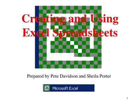Ppt Creating And Using Excel Spreadsheets Powerpoint Presentation