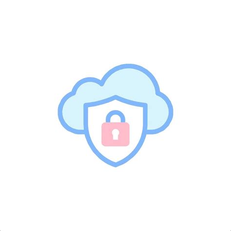 Cloud Security Icon With Padlock 53417735 Vector Art At Vecteezy