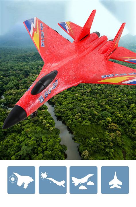 Aijh Hot Epp Su 27 Rc Airplane Aircraft Model Fighter Fixed Wing Glider