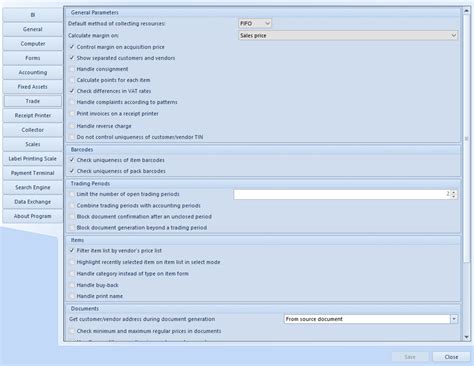 System Configuration Trade Tab General Information Comarch Erp