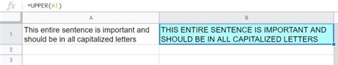 How To Capitalize All Letters In Google Sheets With The UPPER Function