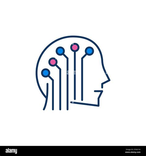 Brain Tech Vector Ai Head Concept Colored Icon Or Sign Stock Vector Image And Art Alamy