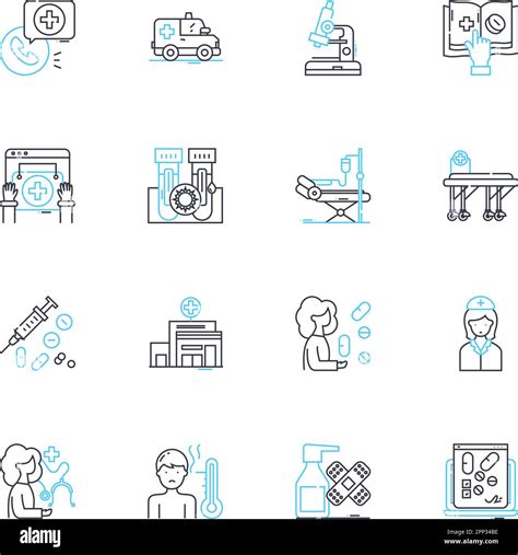 Environmental Safety Linear Icons Set Sustainability Pollution Conservation Climate Habitat