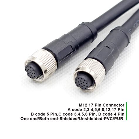 M12 17 Pin Cable Male Female Shine Industry