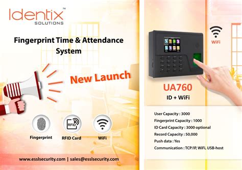 Essl Identix Ua760 Fingerprint Time Attendance Wifi Machine Essl