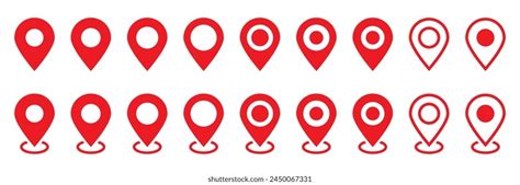 Maps Pin Red Location Map Icon Stock Vector Royalty Free Shutterstock