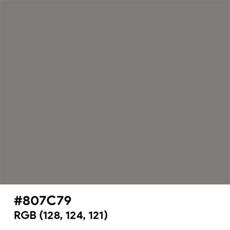 Versatile Gray Color Hex Code Is 807c79