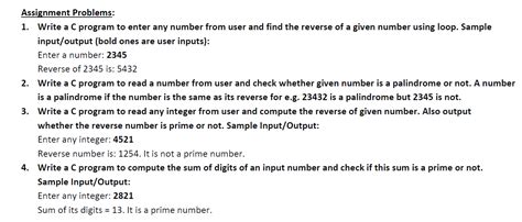 Solved Assignment Problems 1 Write A C Program To Enter