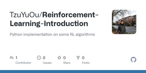 Github Tzuyuou Reinforcement Learning Introduction Python Implementation On Some Rl Algorithms
