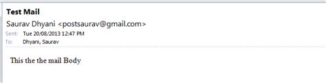 Send Test Mail Using Navision
