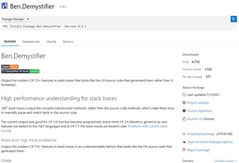 introducing the new package details page the nuget blog