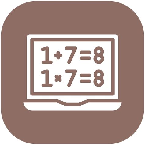 Premium Vector Online Maths Vector Icon Illustration Of Online