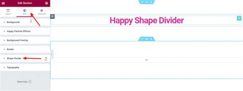 How To Add Elementor Shape Divider To A Section In Wordpress